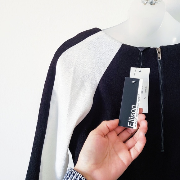 Ellison | Dresses | New Ellison Black And White Mini Dress | Poshmark